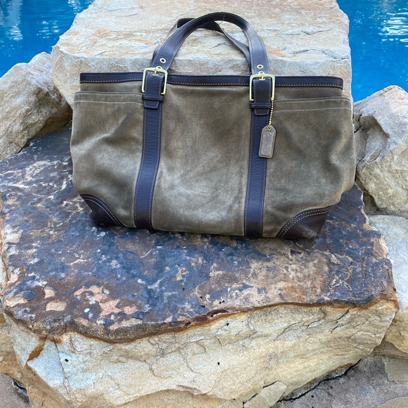 Coach | Bags | Coach Suede Tote Used | Poshmark